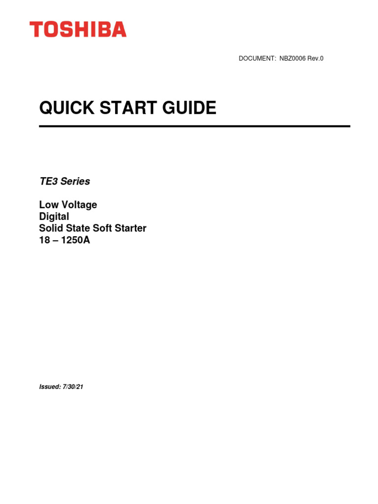 TE3 Quick Start Guide | PDF | Electrical Wiring | Safety