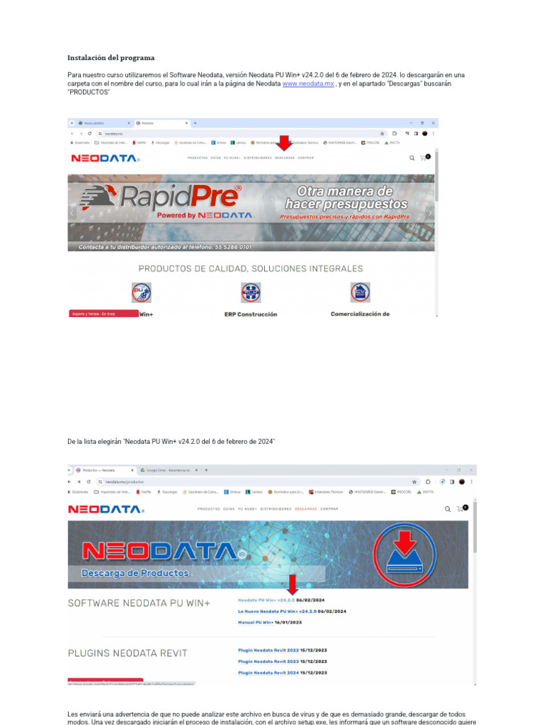 INSTALACION DEL PROGRAMA | PDF