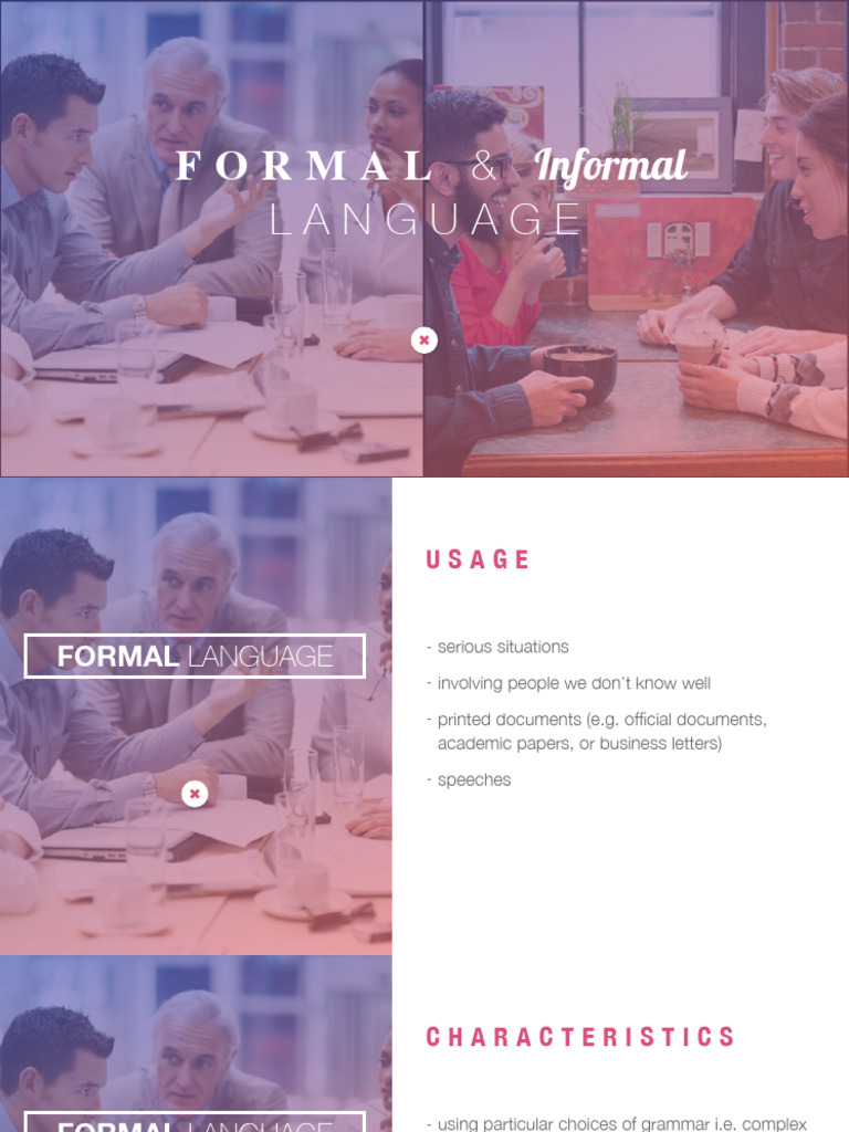 Formal vs Informal Language Guide | PDF | Vocabulary | Linguistic Typology