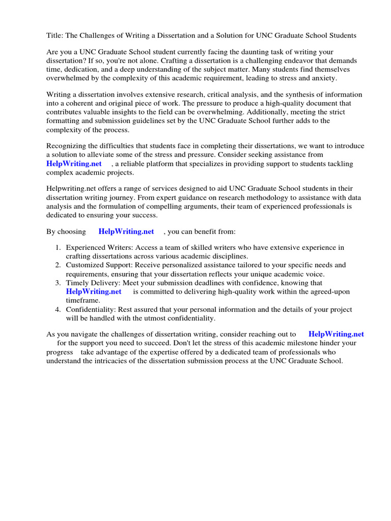 Unc Graduate School Dissertation Submission | PDF | Sustainability | Thesis