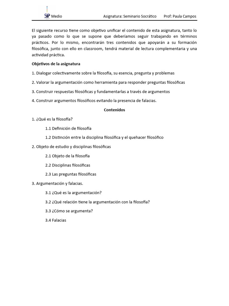 Guía Seminario Socrático | PDF | Conocimiento | Teoría de la argumentación