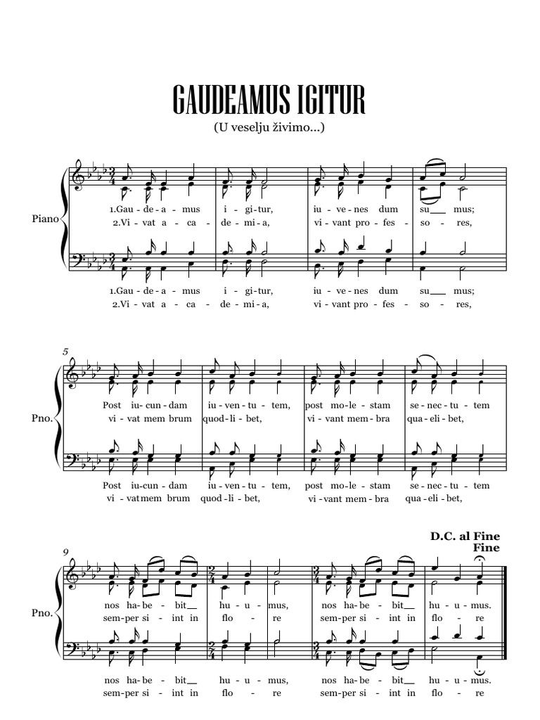 Gaudeamus Igitur | PDF
