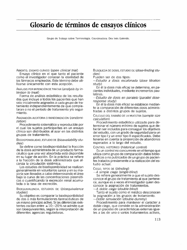 Glosario de Términos de Ensayos Clínicos: ABIERTO, ENSAYO CLÍNICO (Open ...