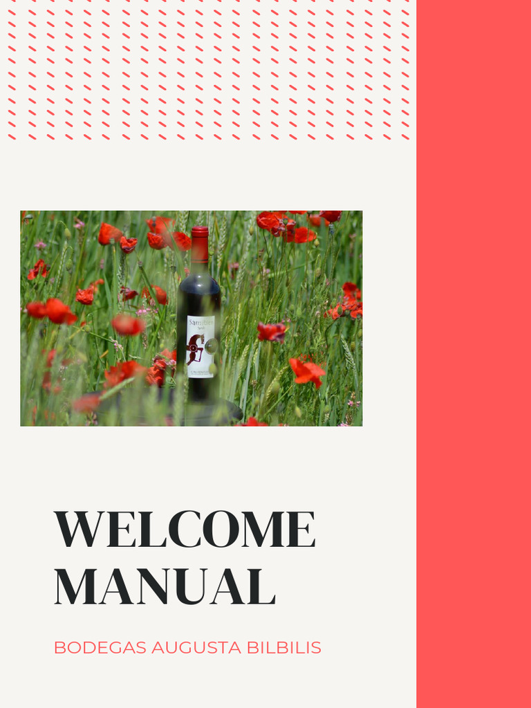 WELCOME MANUAL - Marta | PDF | Winery | Alcoholic Drinks