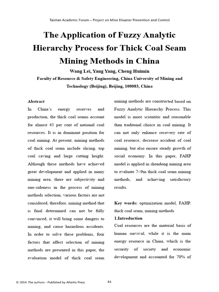 Fuzzy Logic | PDF | Mining | Coal Mining