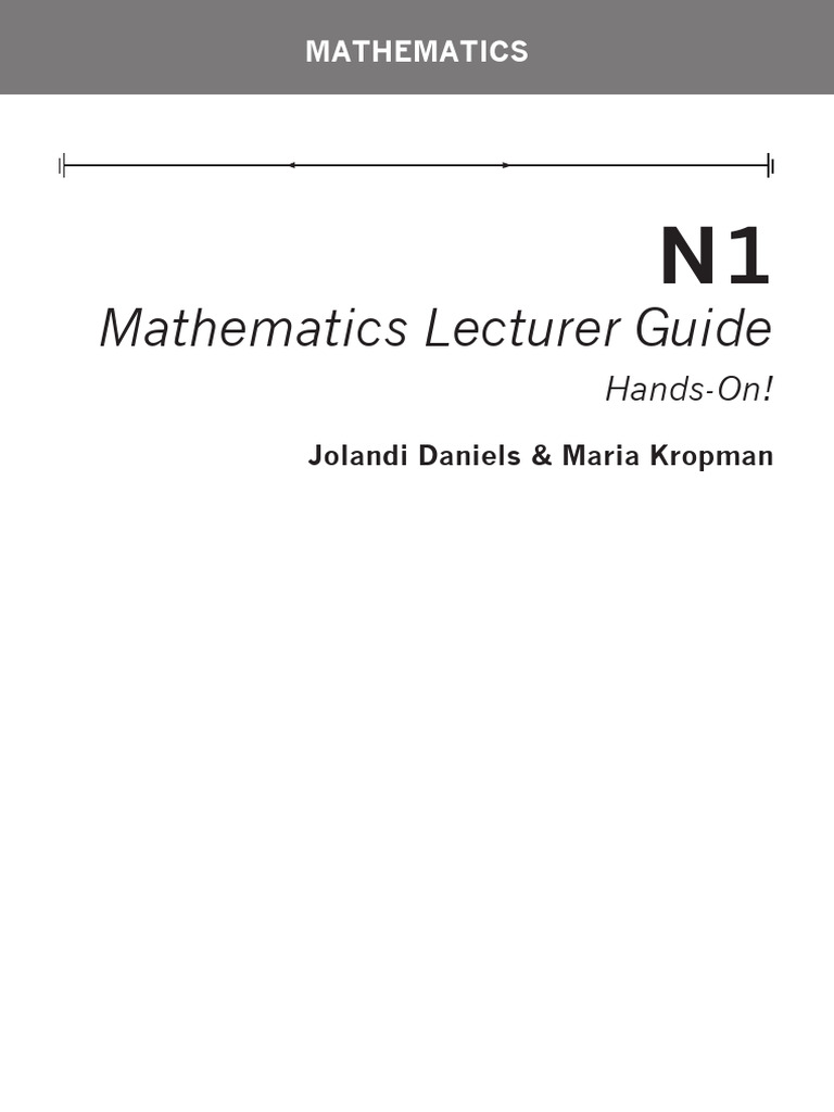 N1 Mathematics Lecturer Guide | PDF | Logarithm | Special Functions