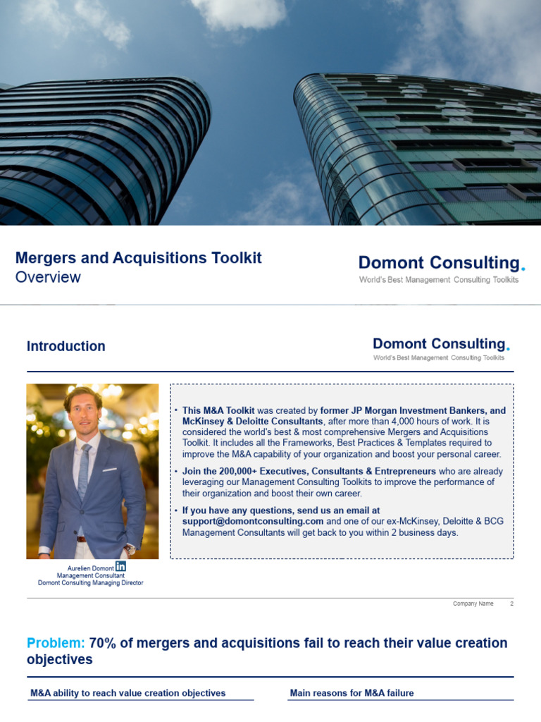Mergers and Acquisitions Toolkit - Overview and Approach | Download Free PDF | Mergers And ...