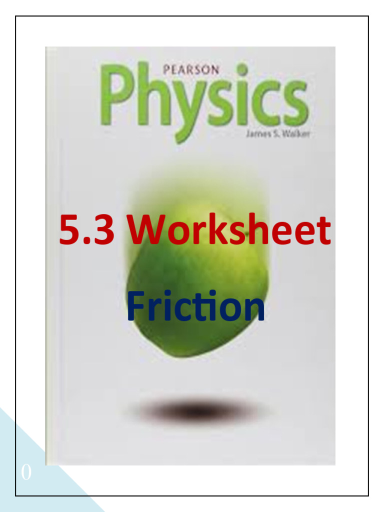 5.3worksheet Friction | PDF | Friction | Force