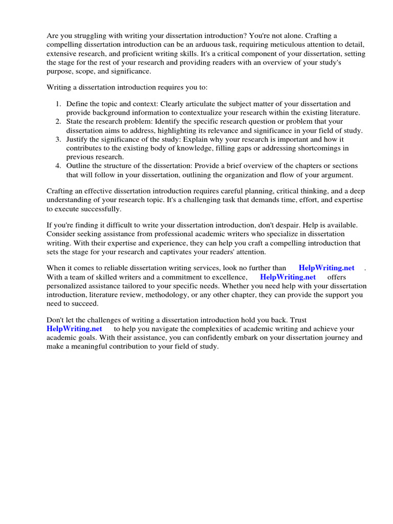 How To Write Dissertation Introduction Example | PDF | Thesis | Essays