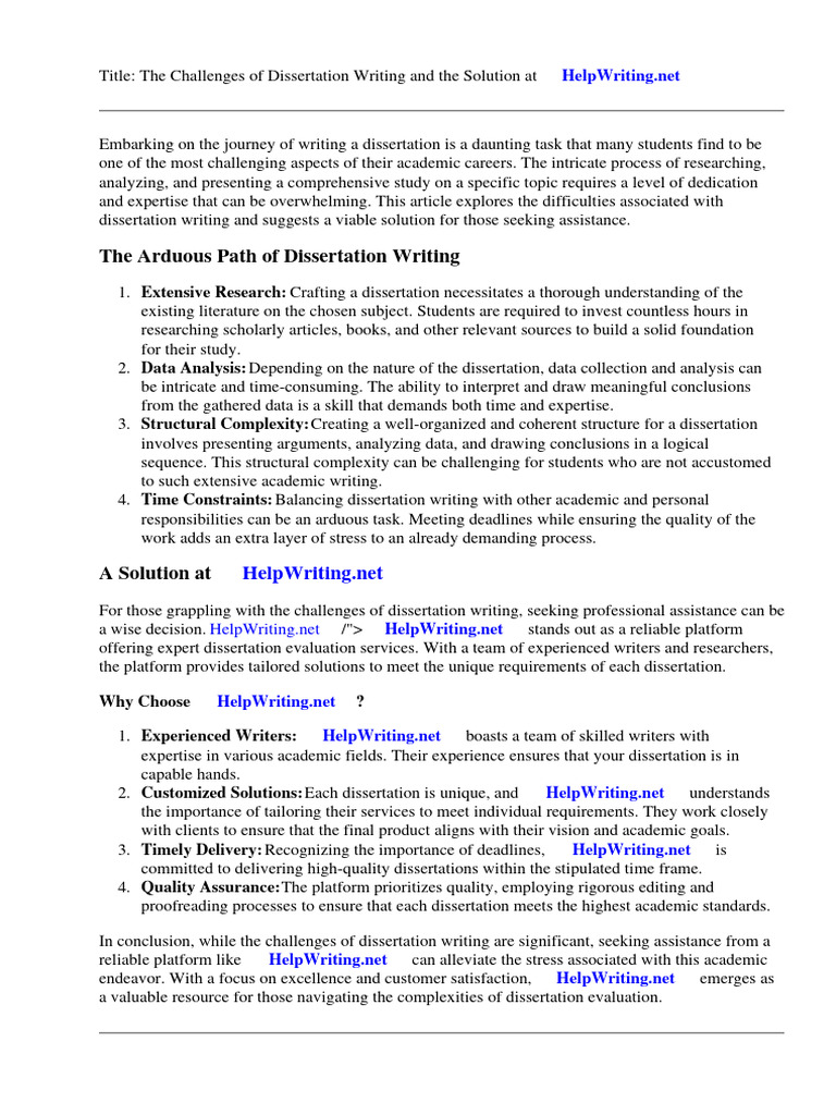 Dissertation Evaluation Example | PDF | Thesis | Essays