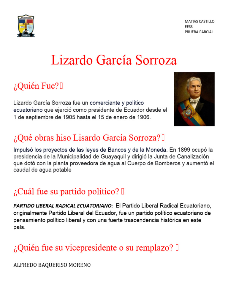 Lizardo García Sorroza: Legado y Obras | PDF | Ecuador