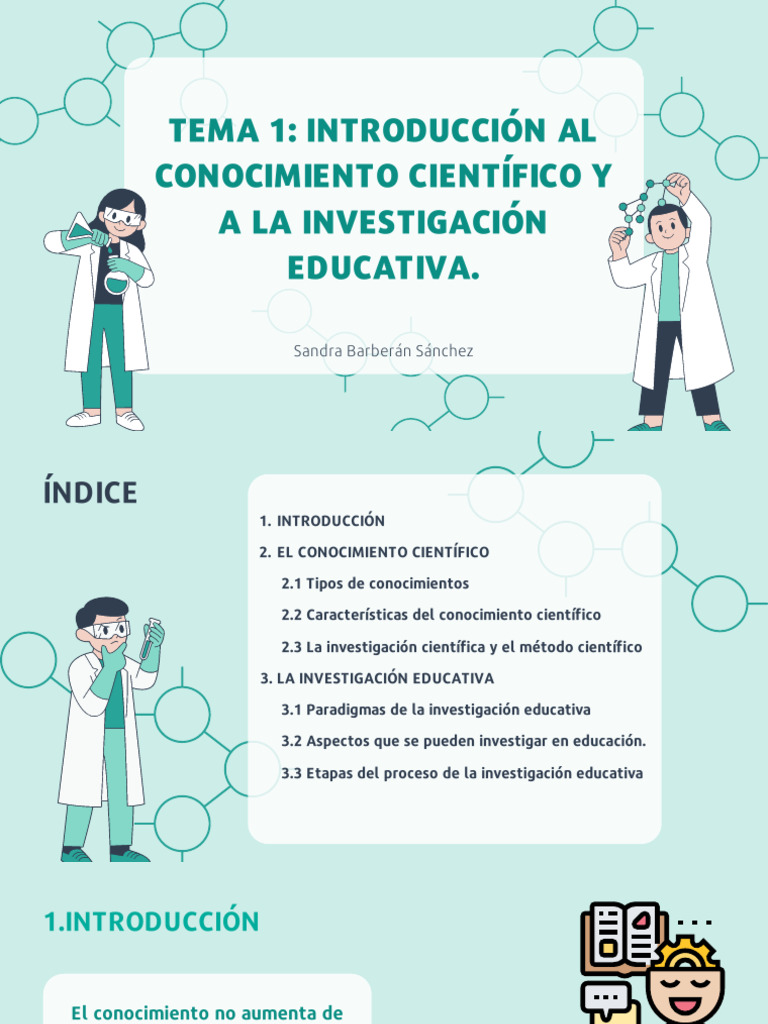Presentacion Tema 1 Metodologia | PDF | Método científico | Razonamiento deductivo