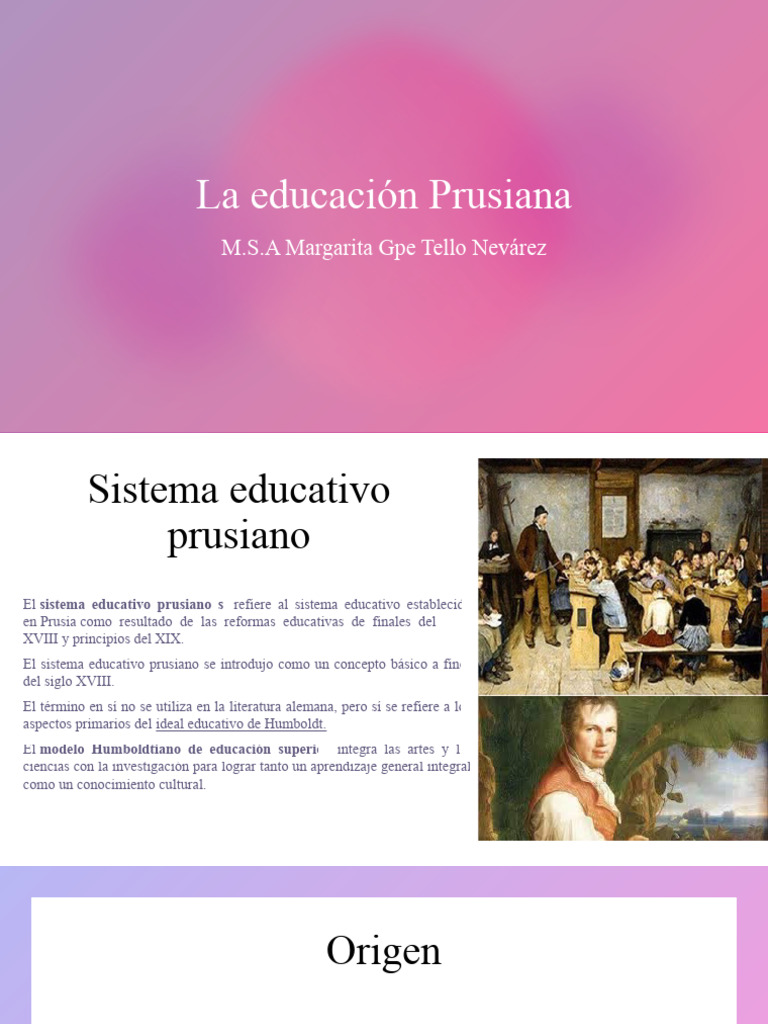 La Educacion en Prusia | PDF