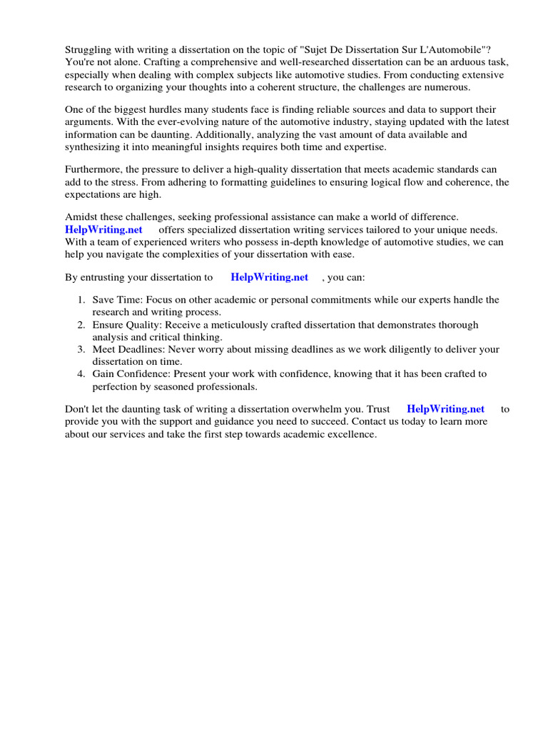 Sujet de Dissertation Sur Lautomobile | Download Free PDF | Internet | Scribd