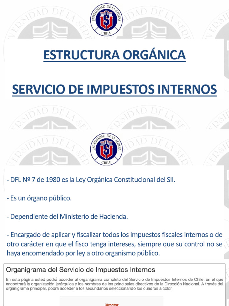 3 Estructura Del SII y Facultades Del DN y DR | PDF | Impuestos ...