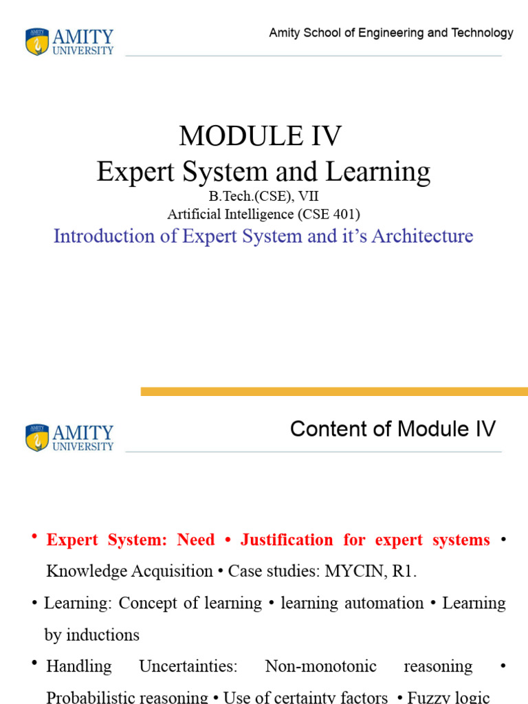 Lecture 1. Introduction to Expert System | PDF | Machine Learning | Expert
