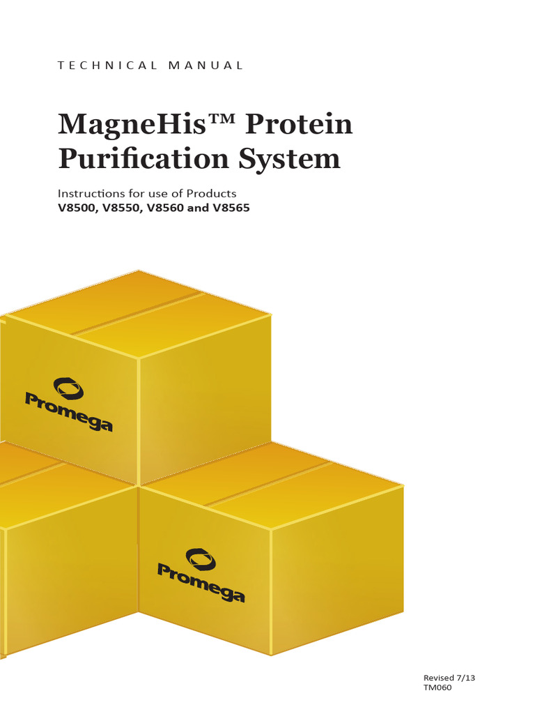 MagneHis Protein Purification System TM060 | PDF | Protein Purification | Lysis