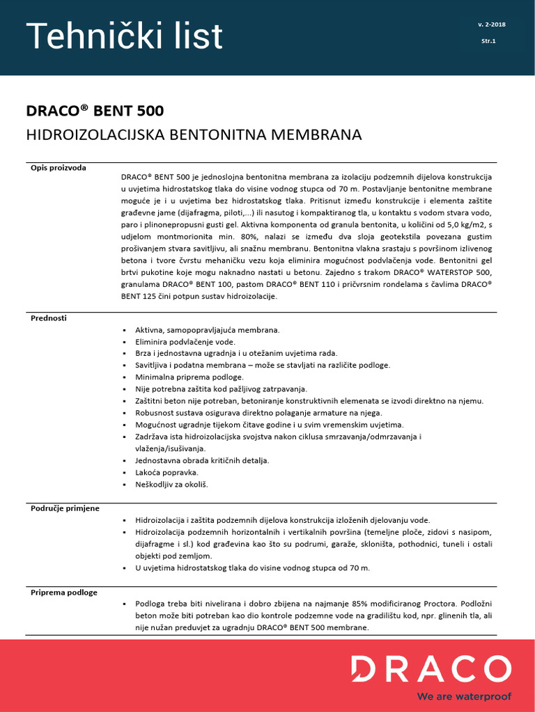 DRACO-BENT-500_TL | PDF