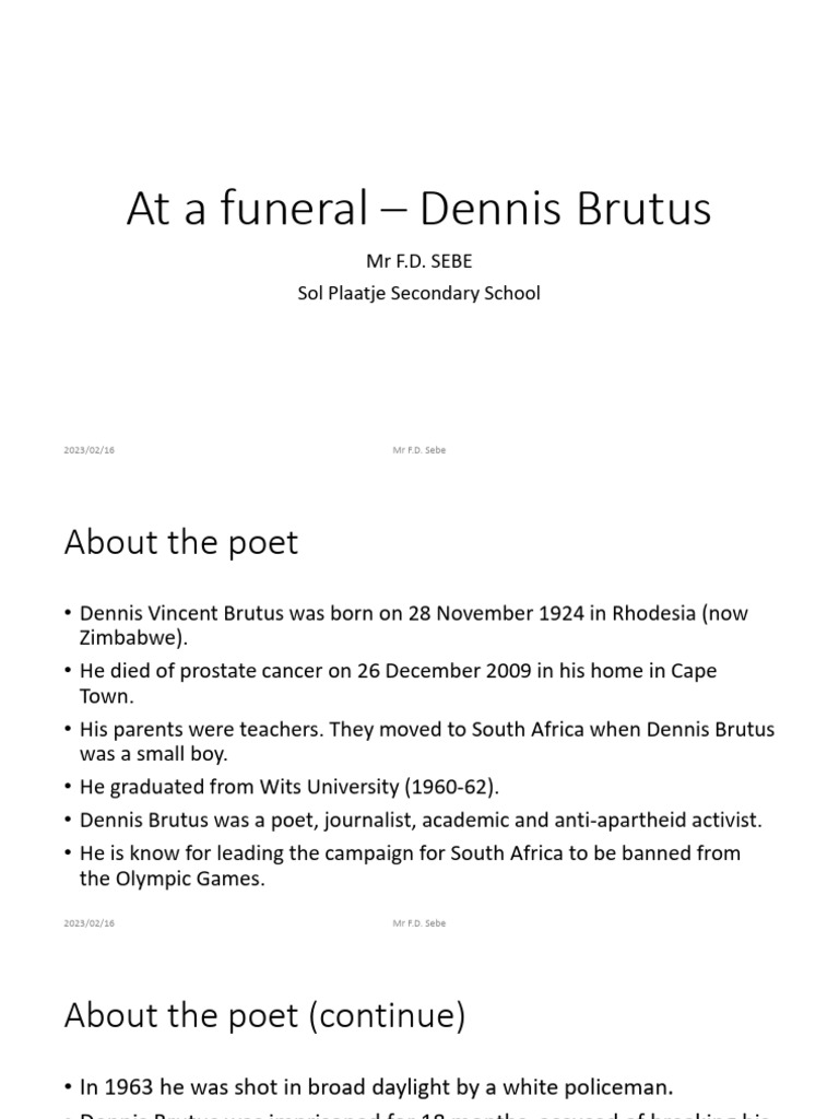 At The Funeral | PDF