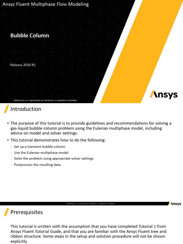 Ansys Fluent_Multiphase_2020R1_WS03.1_Bubble_Column | PDF | Image ...
