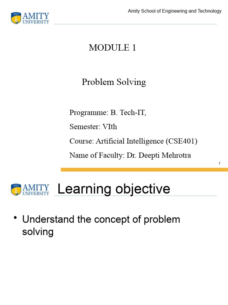 Scope of AI Problem Solving-lec3 | PDF | Artificial Intelligence | Intelligence (AI) & Semantics