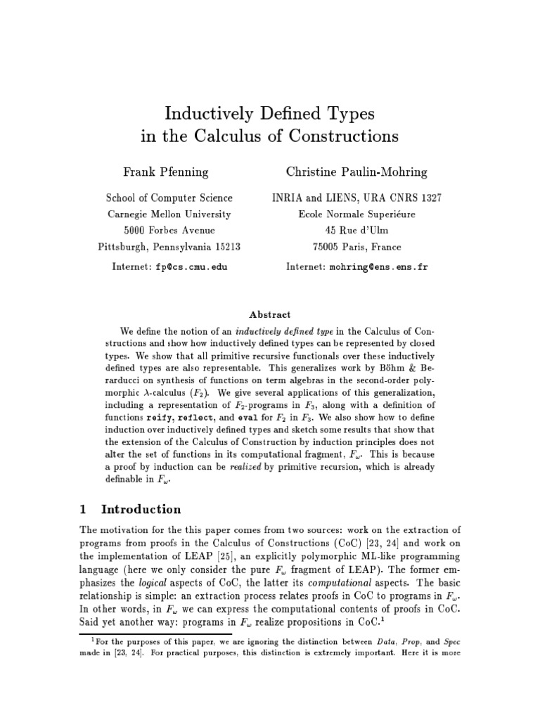 Coq Paper | PDF | Mathematical Proof | Logic
