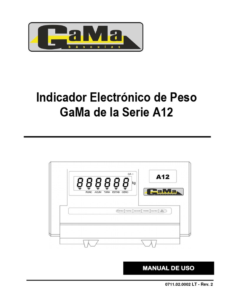 Indicador Gama A12 Manual de Uso | PDF | Ascii | Poco