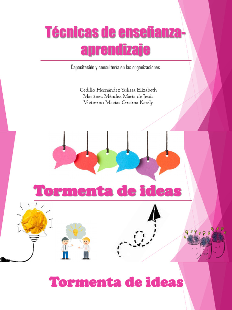 Técnicas De Enseñanza Aprendizaje Pdf Conceptos Psicologicos