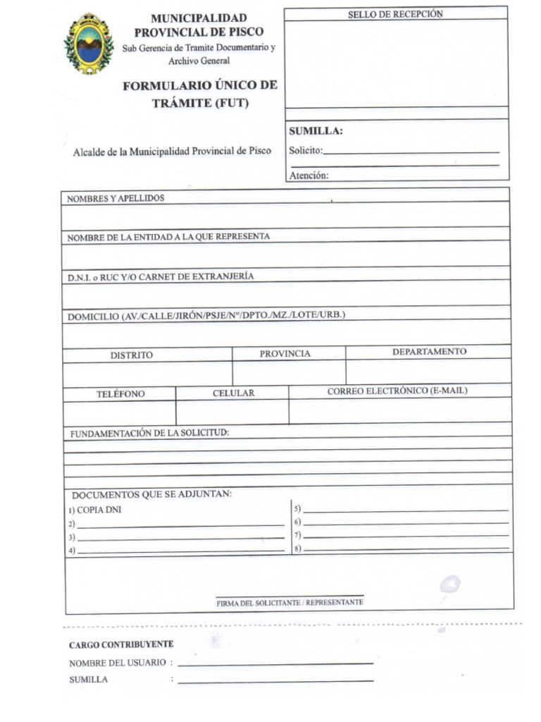 FUT MUNI PISCO 2024 | PDF