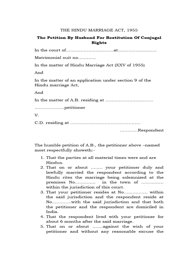 Draft Restitontion and Other Family Law Matters | PDF | Annulment ...