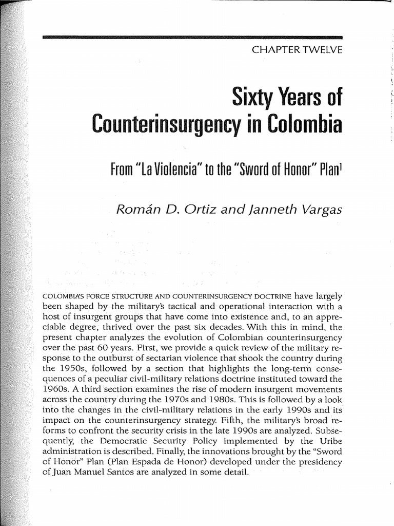 Six Years of Counterinsurgency in Colombia - Ortiz & Vargas (2015) | PDF