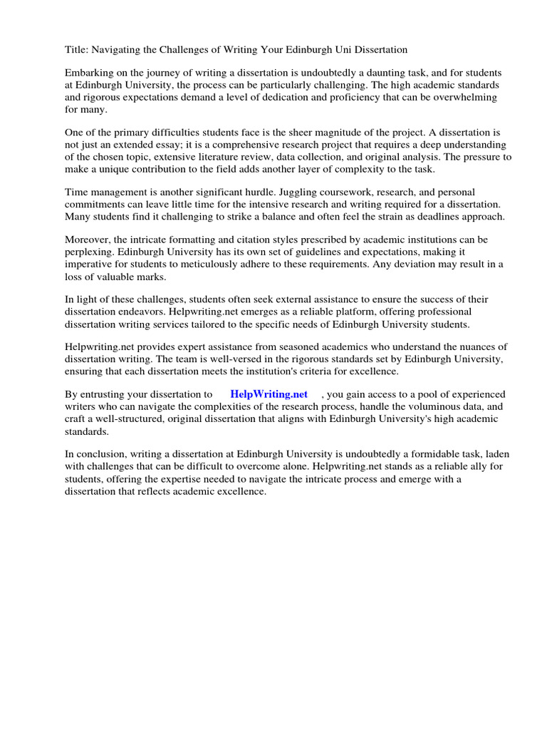 Edinburgh Dissertation Guide | PDF | Thesis | Doctor Of Philosophy