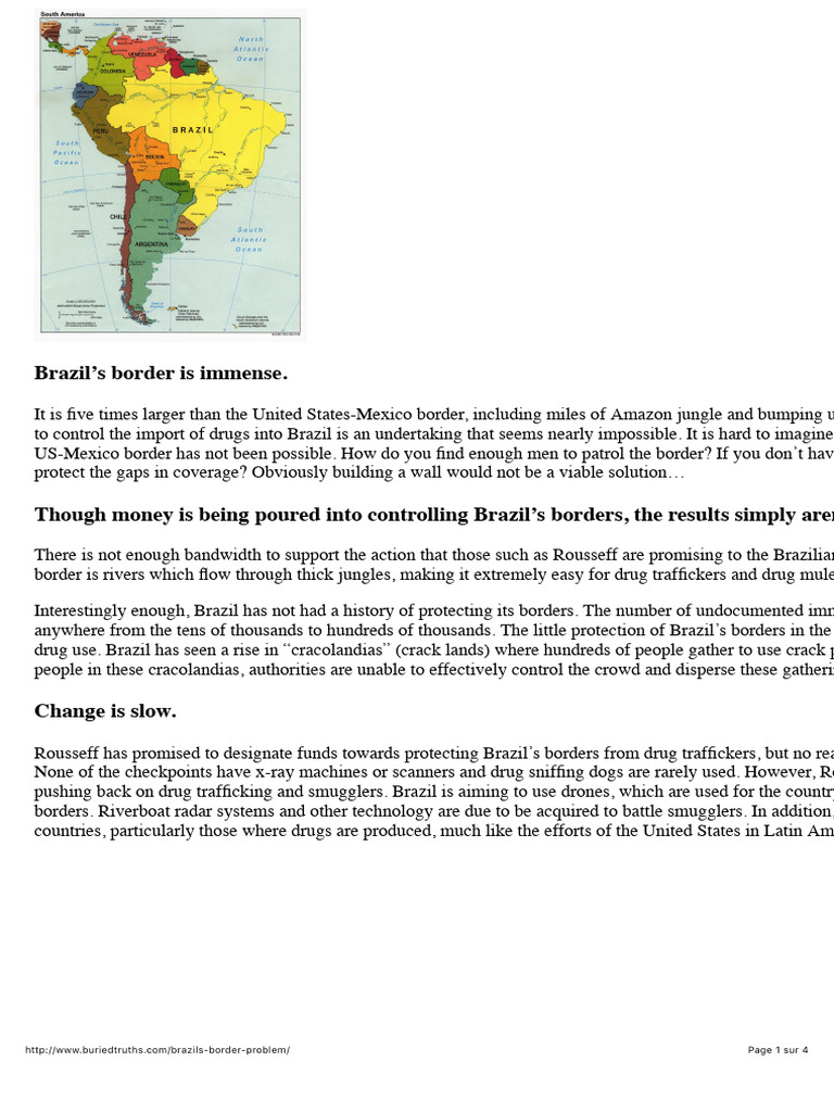 Brazil's Drug Trafficking Border Crisis | PDF | Illegal Drug Trade ...