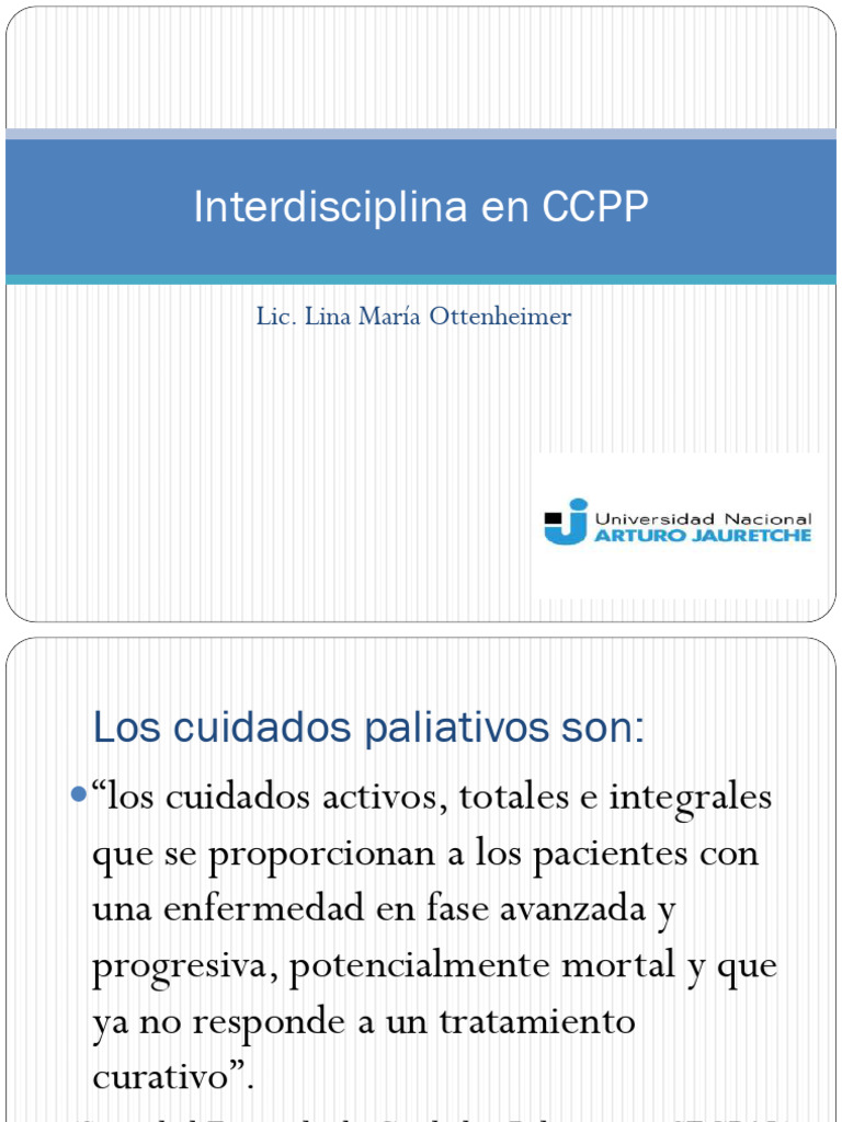 Interdisciplina CCPP | PDF | Cuidados paliativos | Enfermería