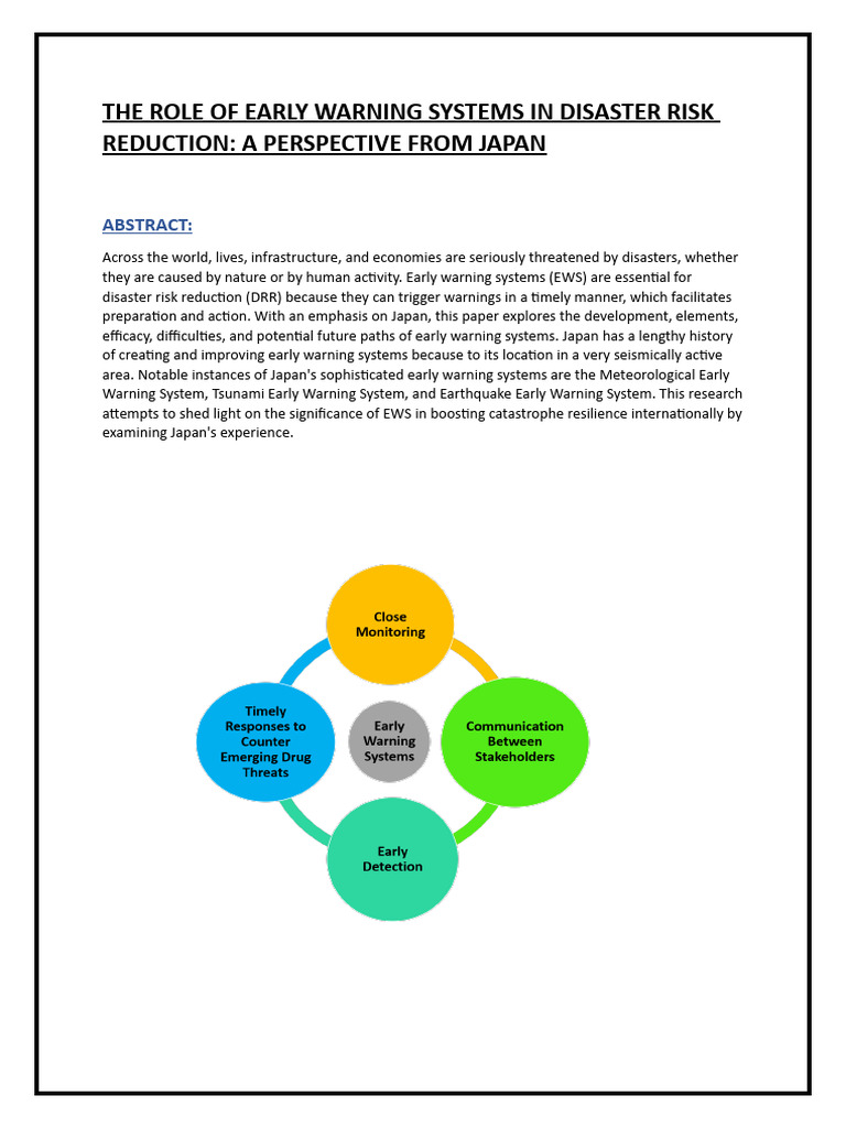 The Role of Early Warning Systems in Disaster Risk Reduction | PDF ...