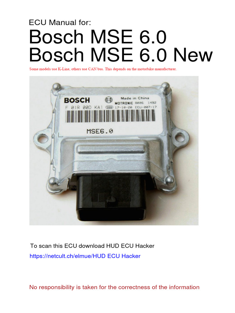 Bosch MSE 6.0 | PDF
