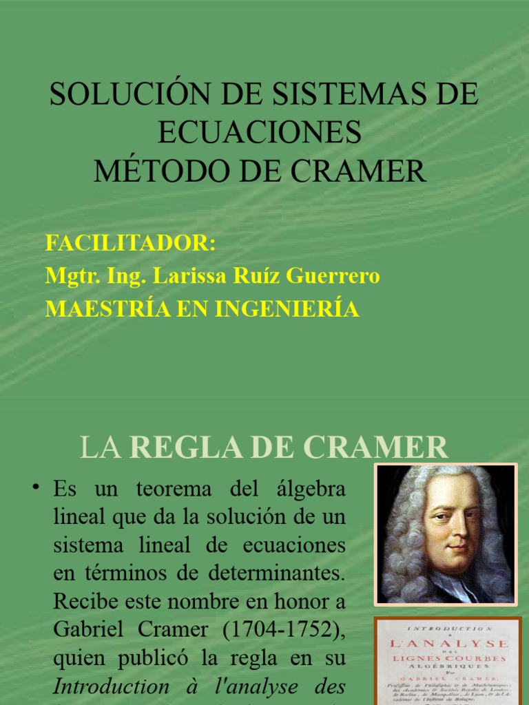 Método Cramer | PDF