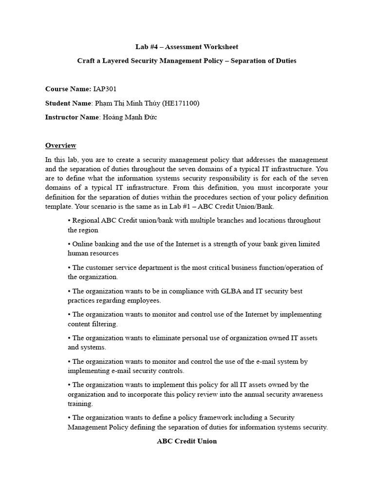 Lab4 IAP301 | Download Free PDF | Information Security | Security