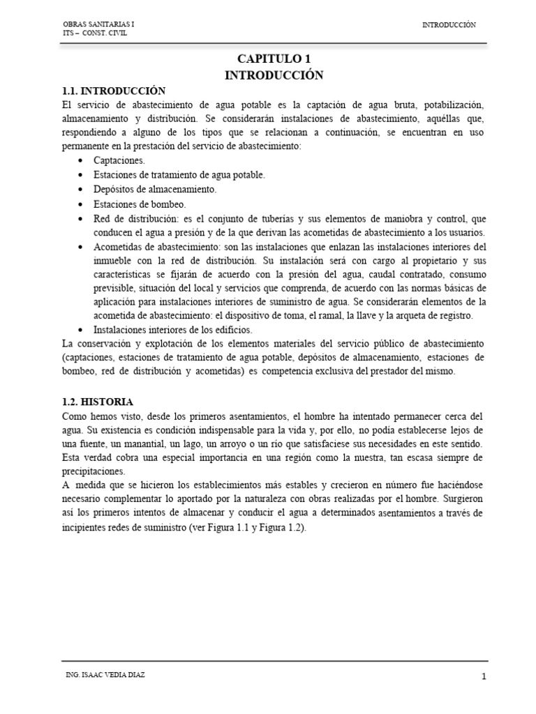 Capitulo 1 Introduccion | PDF | Agua | Desarrollo sostenible