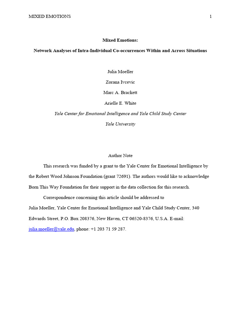 PREPRINT_Structure_of_Emotions_Revisited | PDF | Emotions | Affect ...