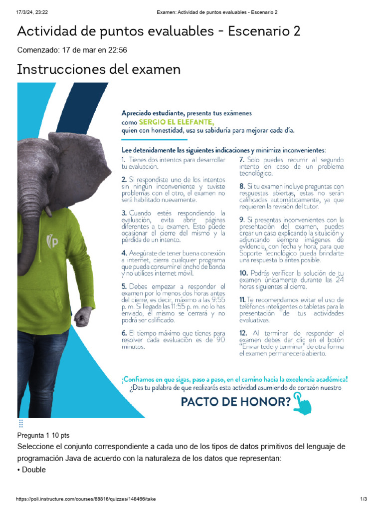 Examen - Actividad de Puntos Evaluables - Escenario 2 Prog Compu | PDF | Tipo de datos | Poco