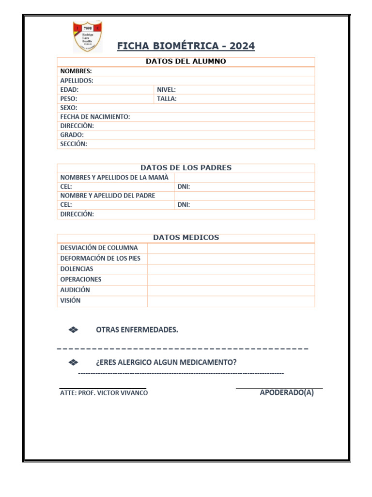 FICHA BIOMETRICA 2024 (1) | PDF
