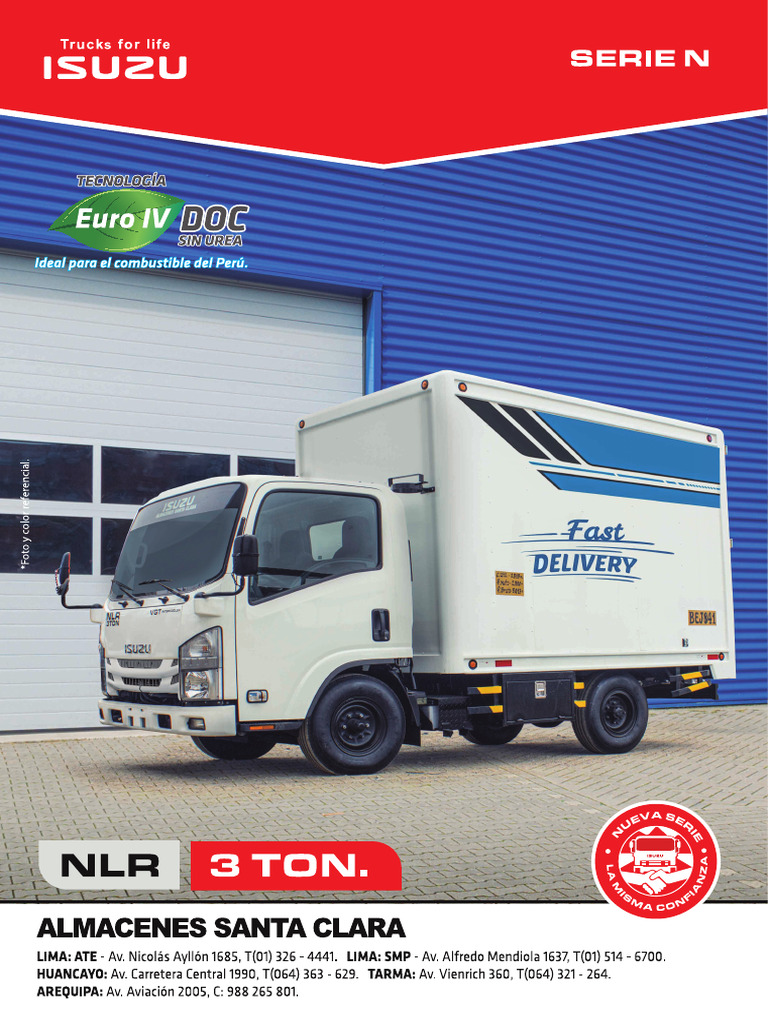 FICHA TECNICA NLR 3 TON | PDF | Tecnología de vehículos | Vehículo de motor