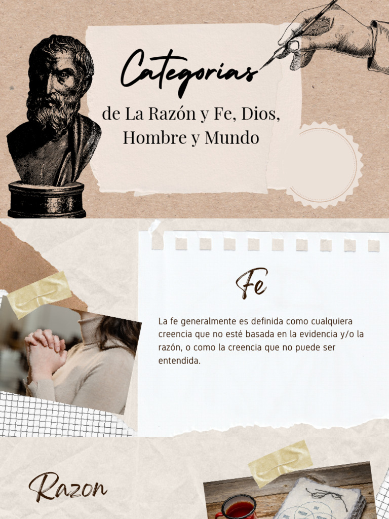 Categorías de La Razón y Fe, Dios, Hombre y Mundo | PDF | Razón | Fe