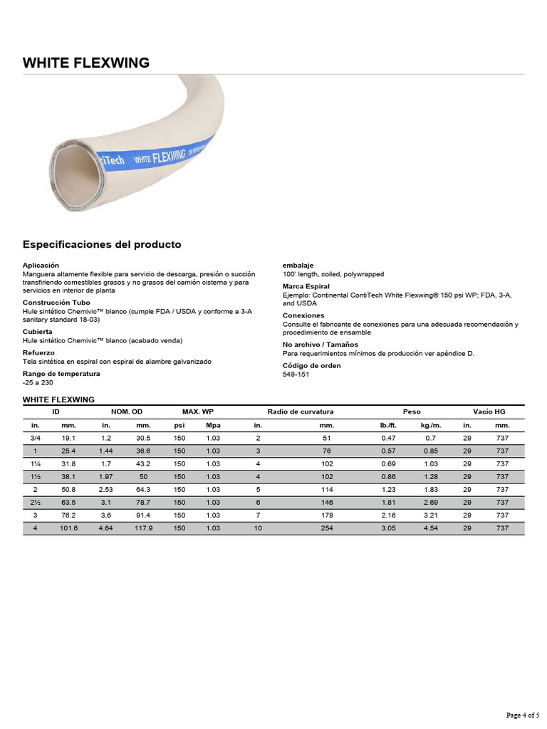 White Flexwing | PDF | Presión