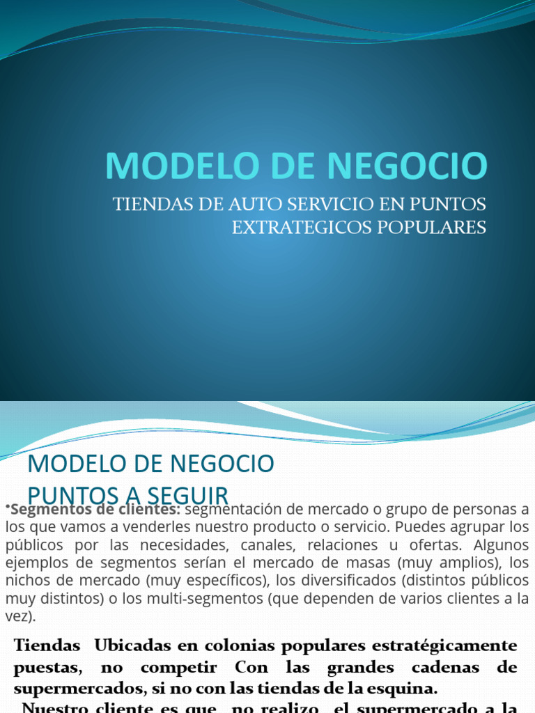 Modelo de Negocio | PDF | Modelo de negocio | Supermercado
