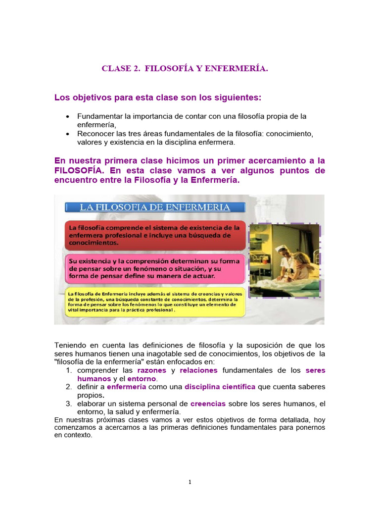 Clase 2 Filosofia y Enfermeria | PDF | Enfermería | Derechos humanos
