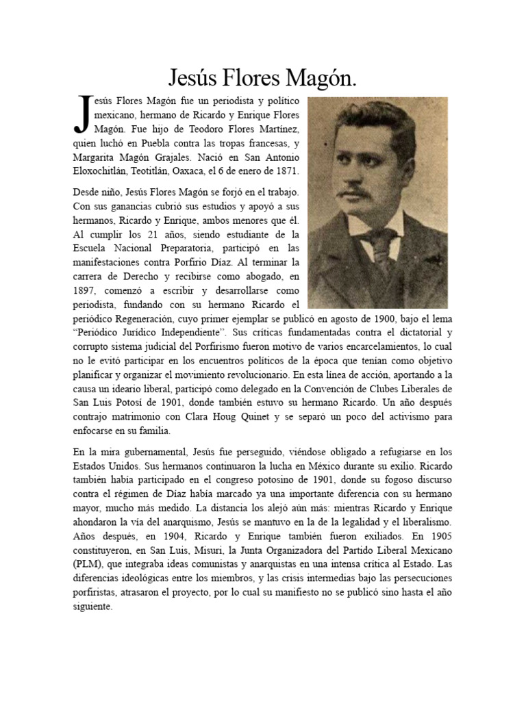 Jesus Flores Magon | PDF | México