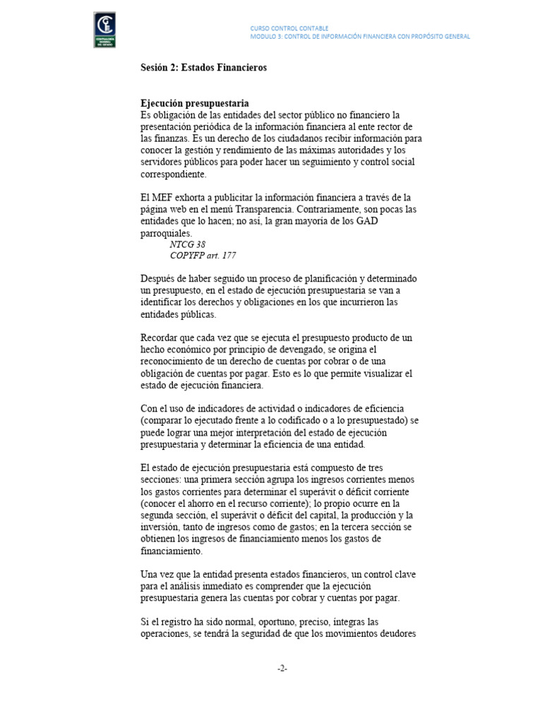 Control Contable M3S2 | PDF | Contabilidad | Presupuesto