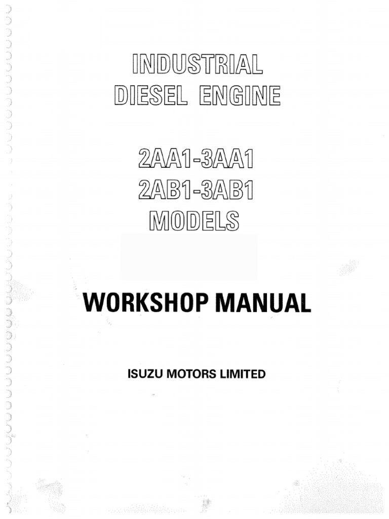 Isuzu 2AA1 To 3AB1 Workshop Manual PDF | PDF